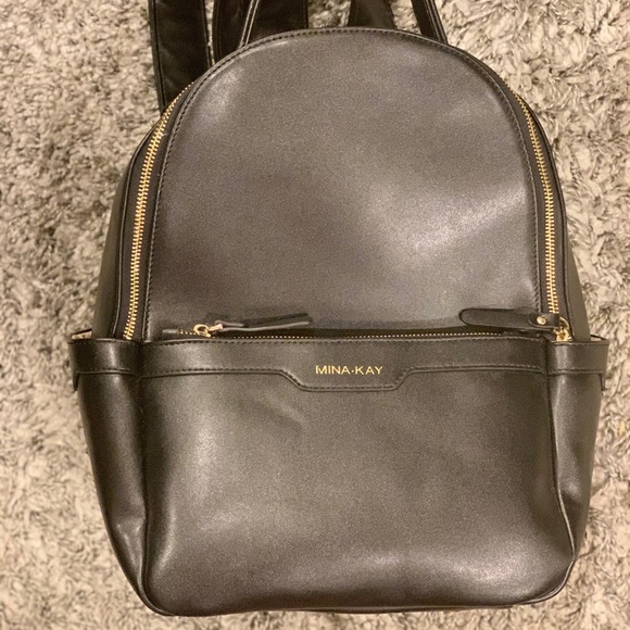 Bags | Mina Kay Black Backpack | Poshmark